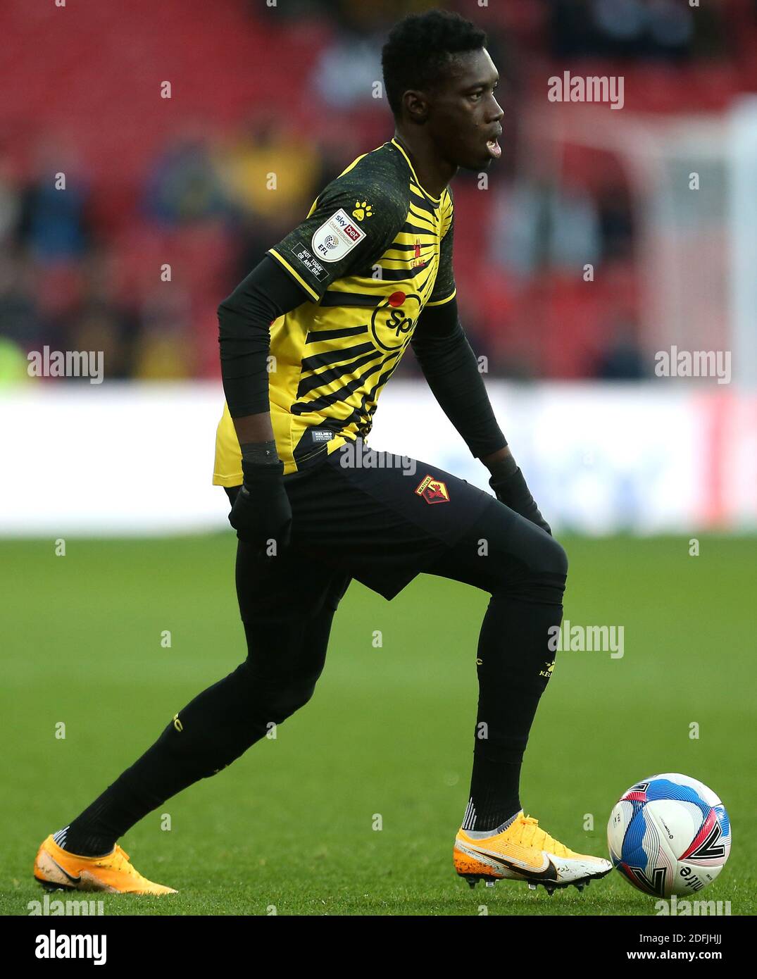 Watford's Ismaila Sarr in action during the Sky Bet Championship match ...