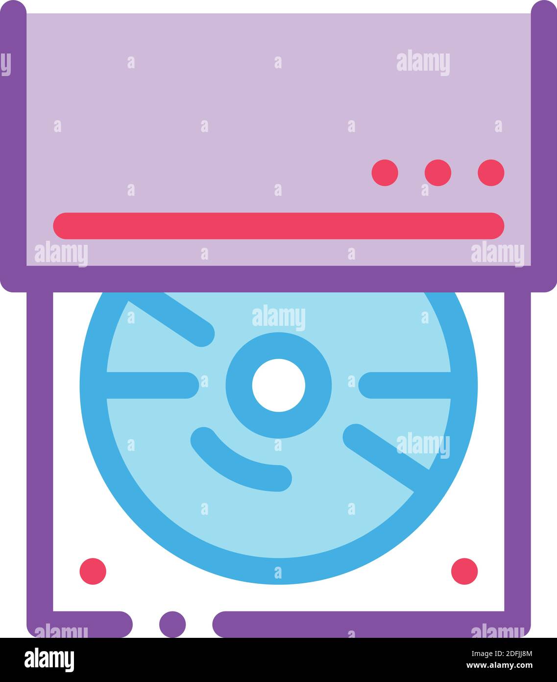 optical disc drive color icon vector illustration Stock Vector Image ...