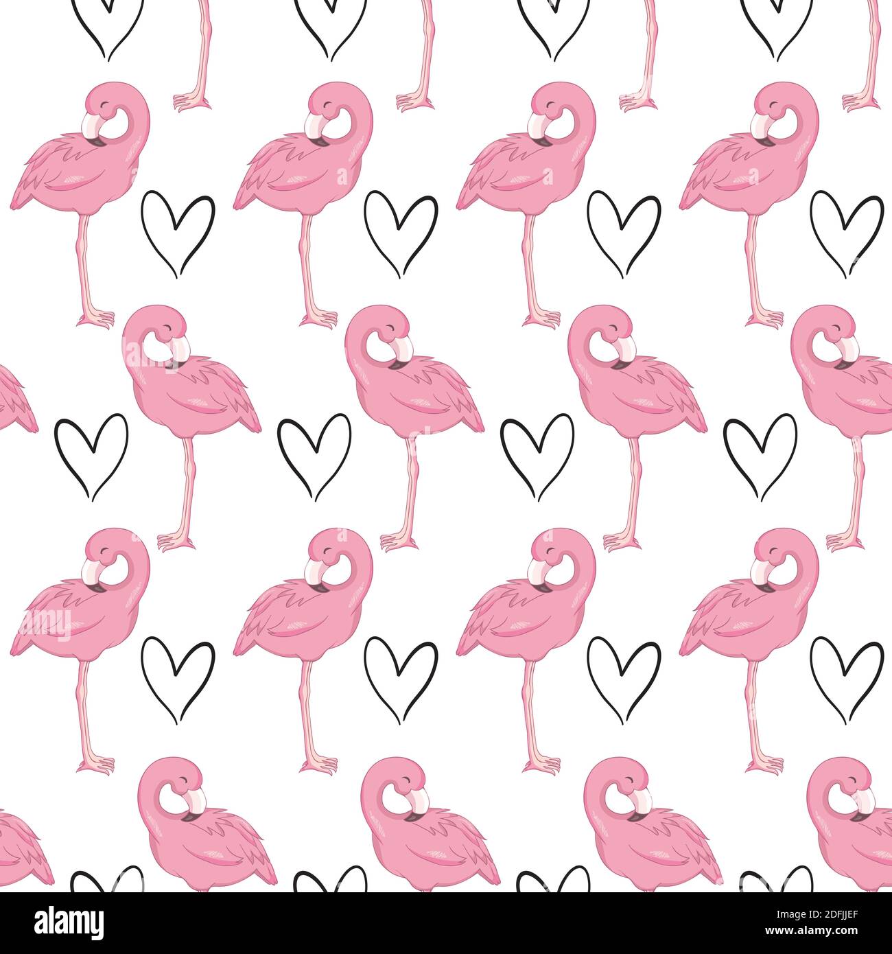 Seamless Flamingo Bird Pattern High Resolution Stock Photography and ...