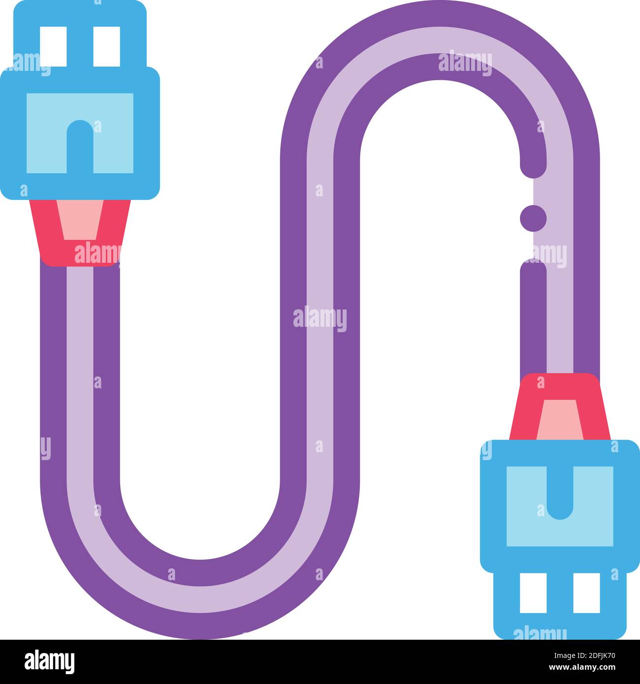 electonic cord computer detail color icon vector illustration Stock ...