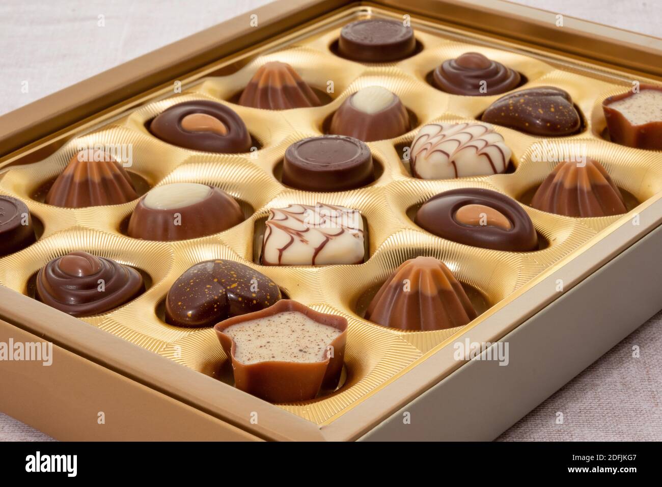 Luxury box of chocolates Stock Photo - Alamy