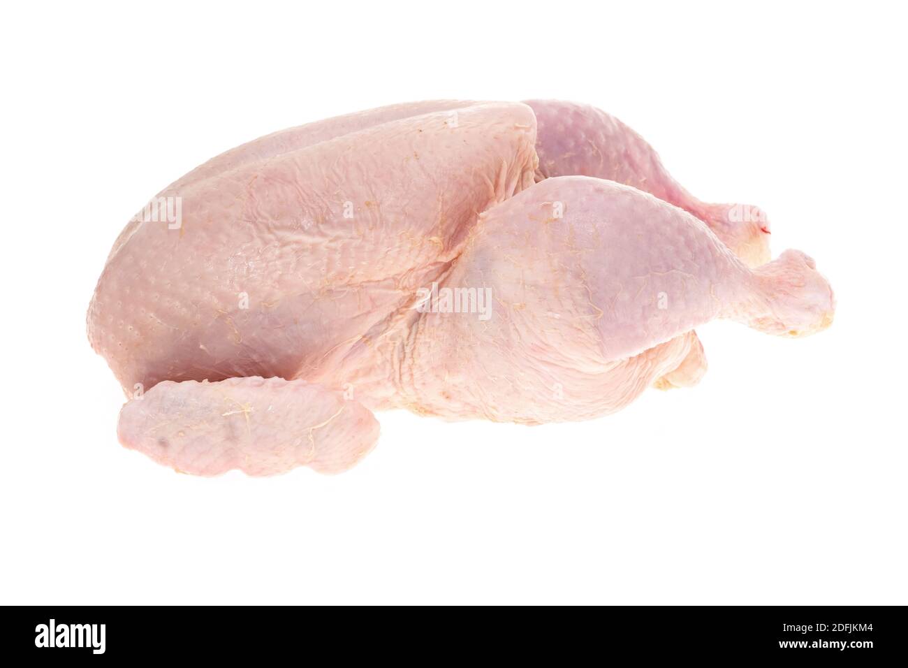 A whole raw chicken - white background Stock Photo - Alamy
