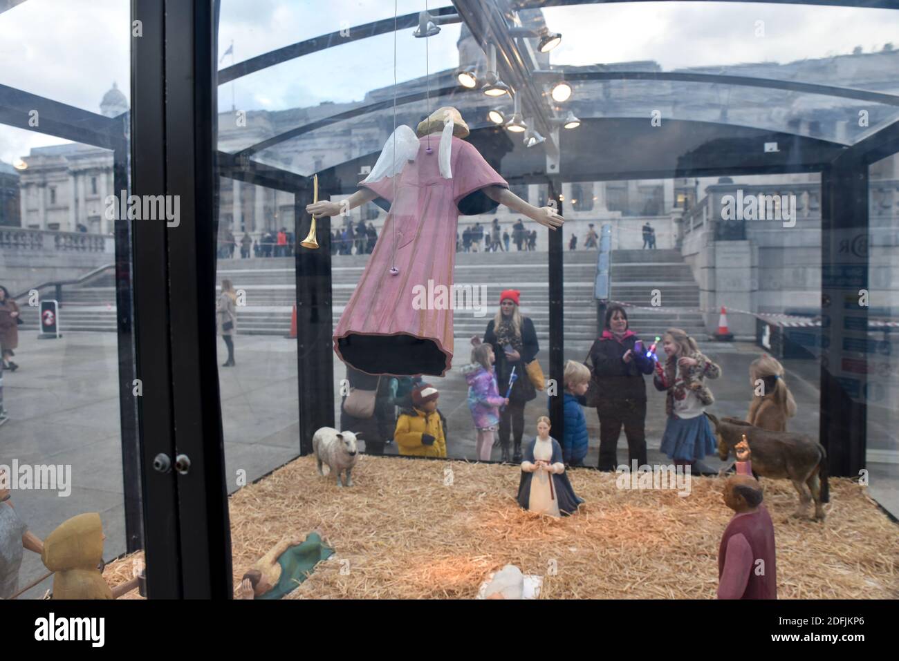 Trafalgar Square, London, UK. 5th Dec 2020. The Christmas Crib ...