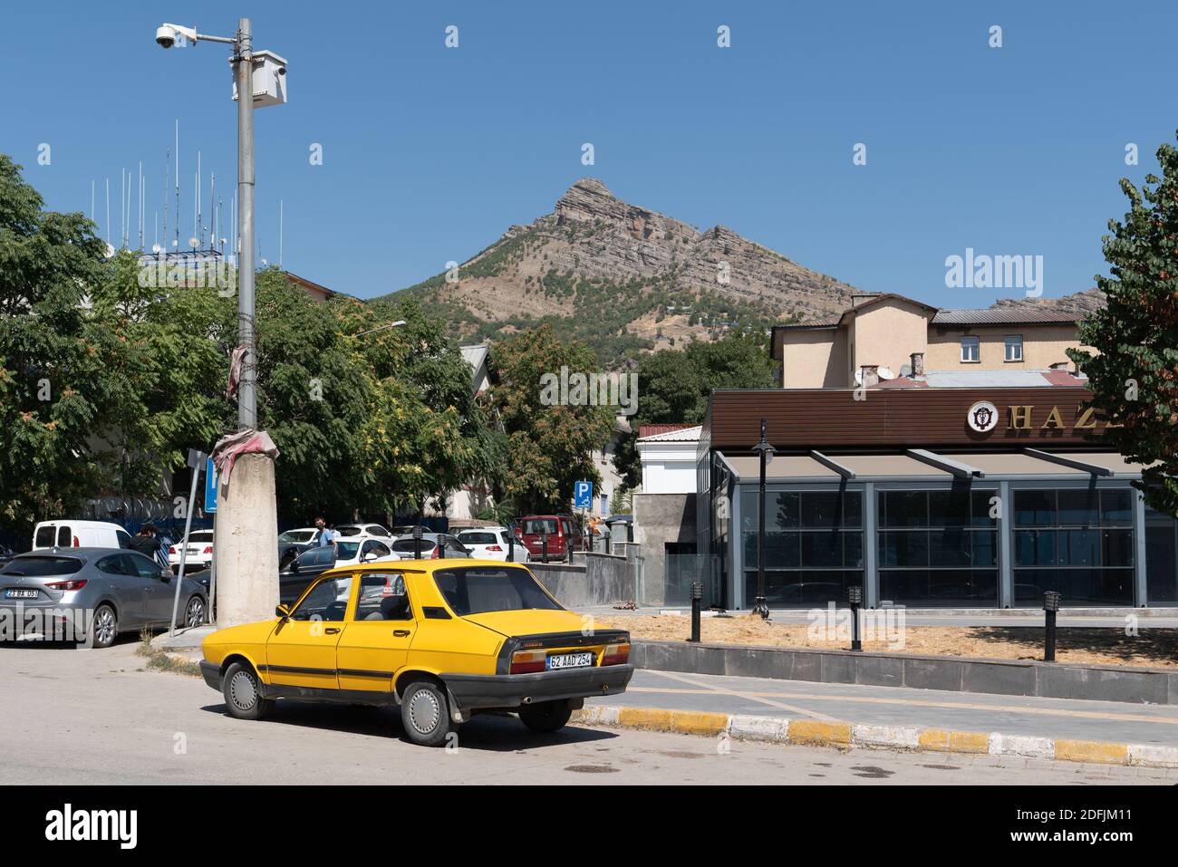 Tunceli, Turkey-September 18 2020: Tunceli city center and the hill in ...