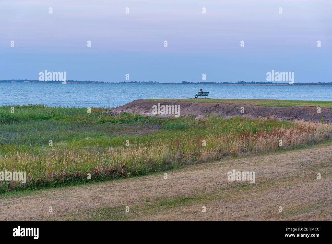 Sunset view over lake Colac in Australia Stock Photo - Alamy
