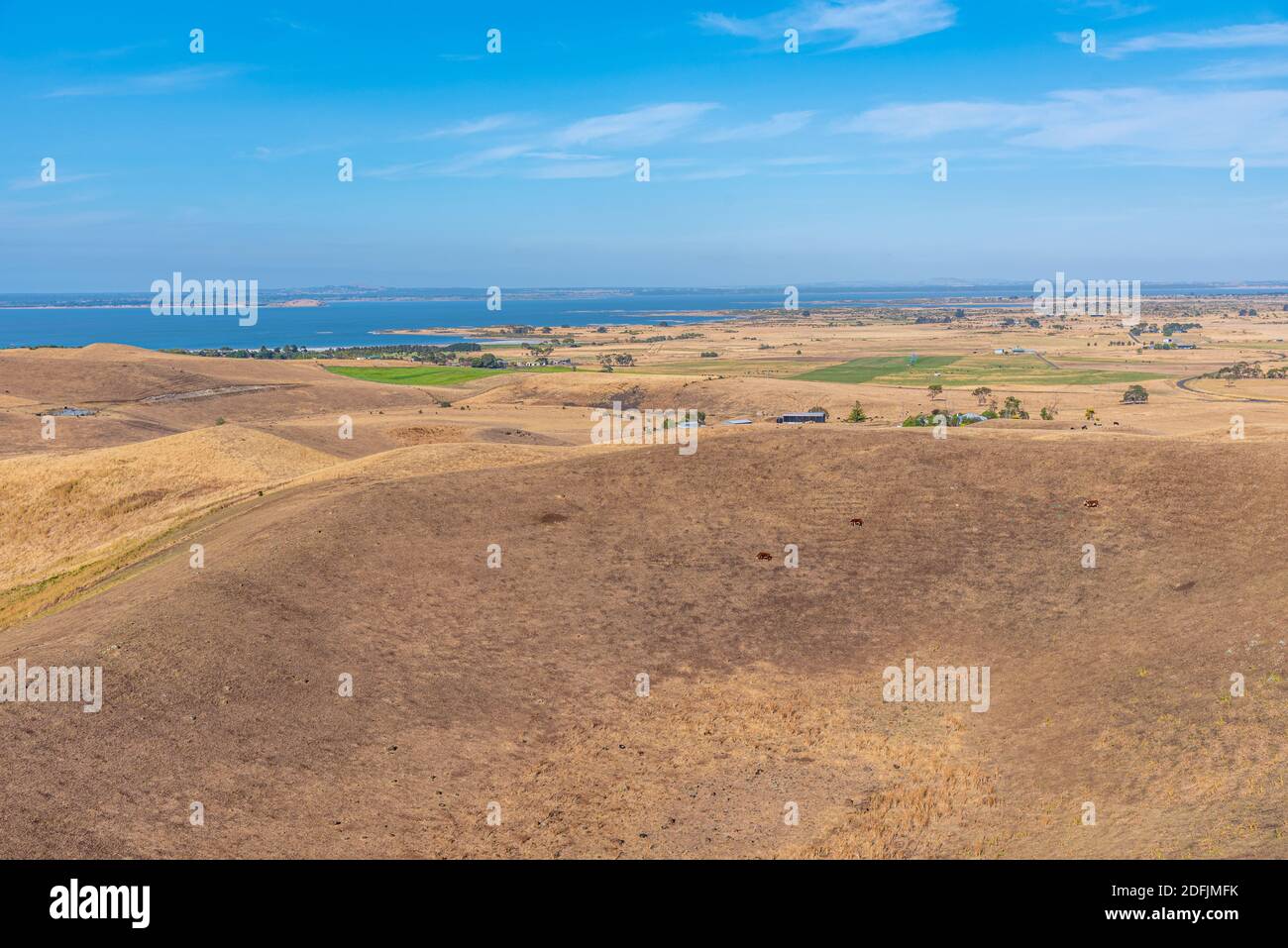 Red rock reserve including several craters of volcanic origin near ...