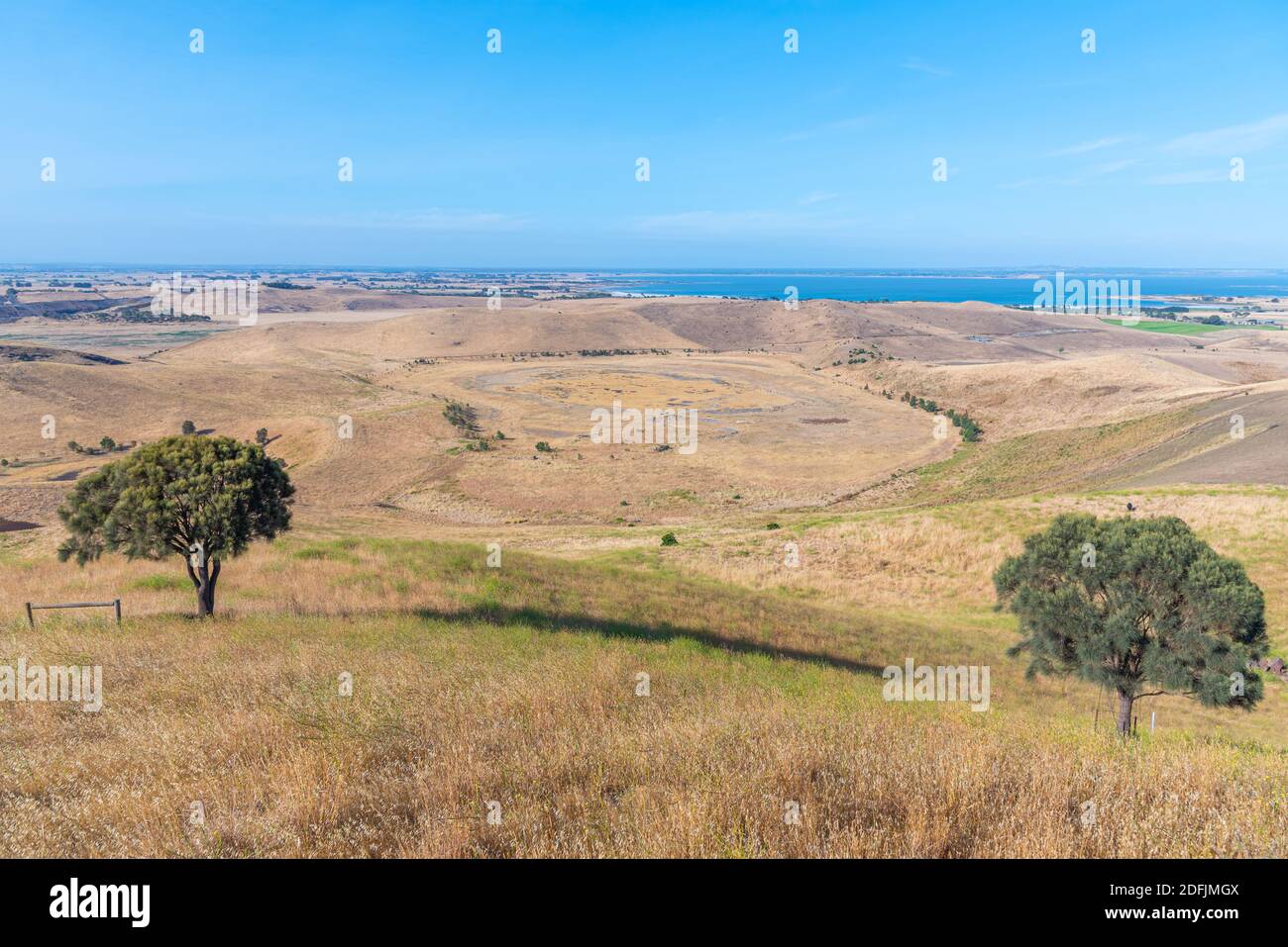 Red rock reserve including several craters of volcanic origin near ...