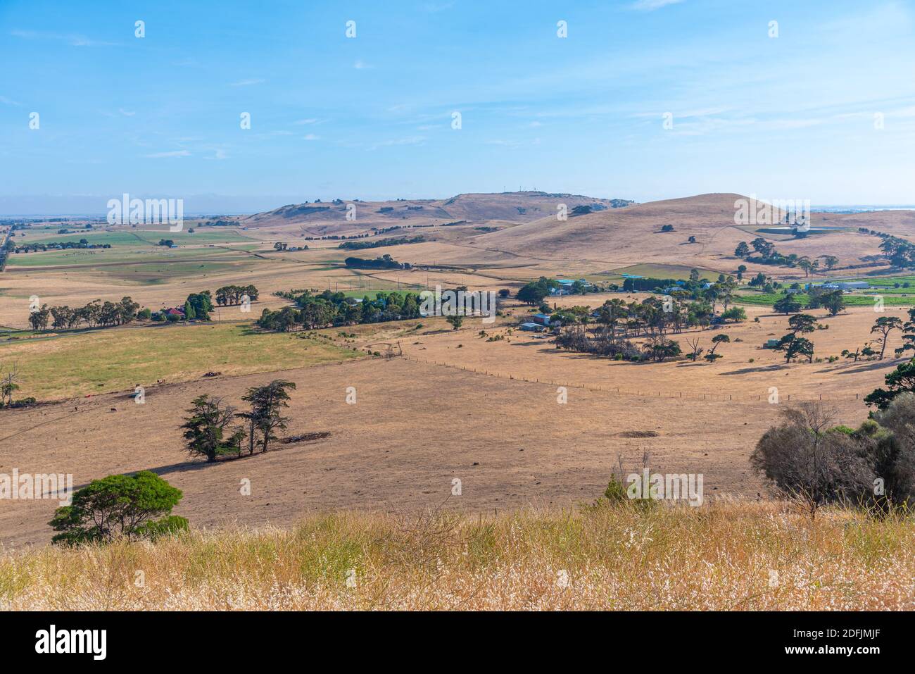 Red rock reserve including several craters of volcanic origin near ...
