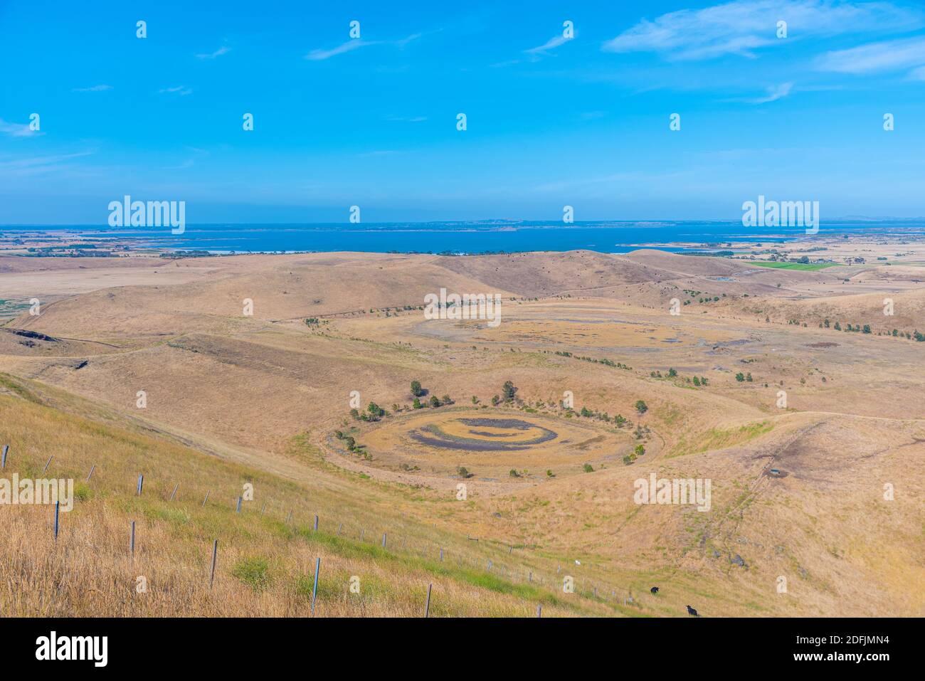 Red rock reserve including several craters of volcanic origin near ...