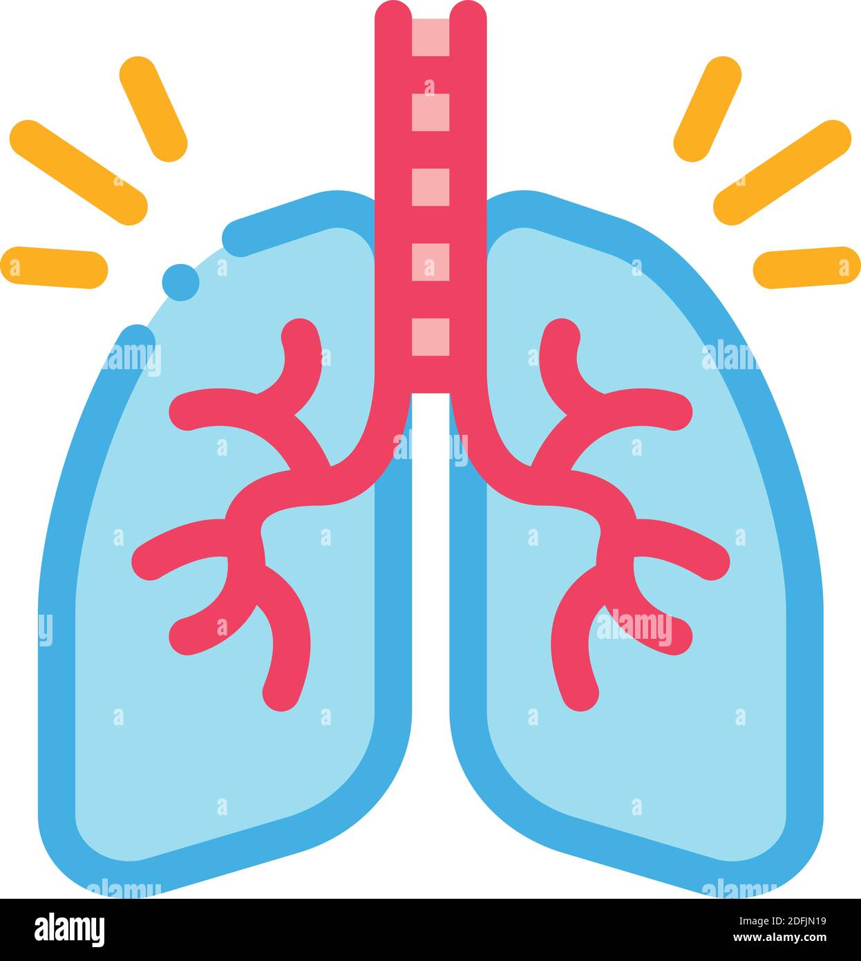 healthy lungs color icon vector illustration Stock Vector Image & Art ...