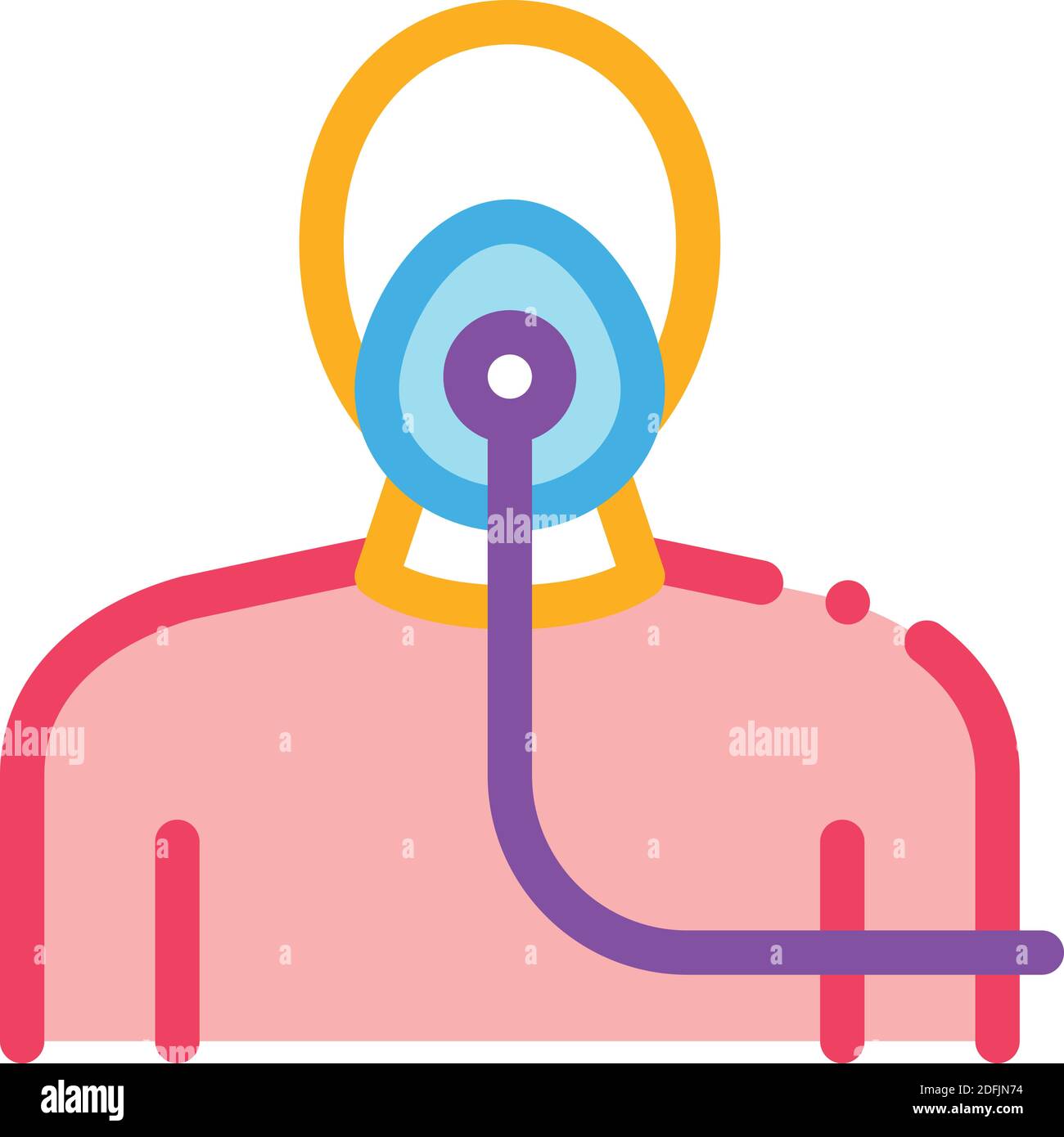 nebulizer oxygen mask for asthmatic color icon vector illustration Stock Vector Image & Art - Alamy