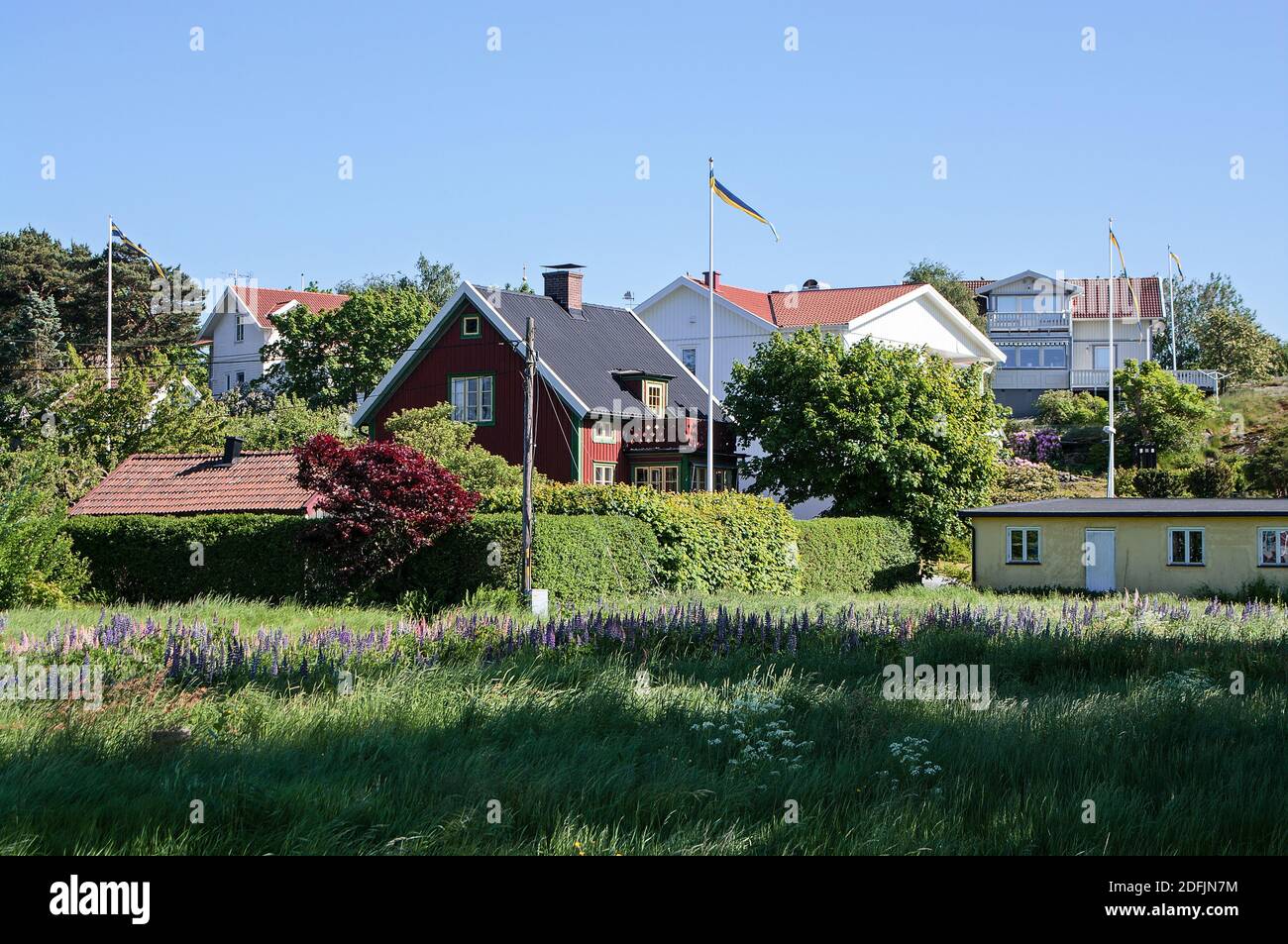 Swedish urban landscape, Stenungsund, Vastra Gotaland County Stock ...