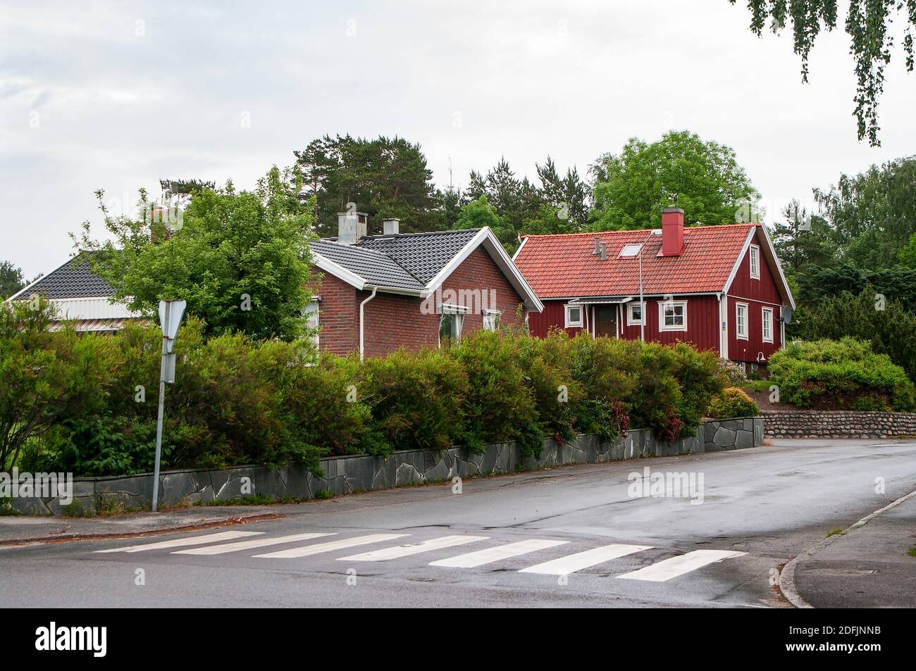 Swedish urban landscape, Stenungsund, Vastra Gotaland County Stock ...