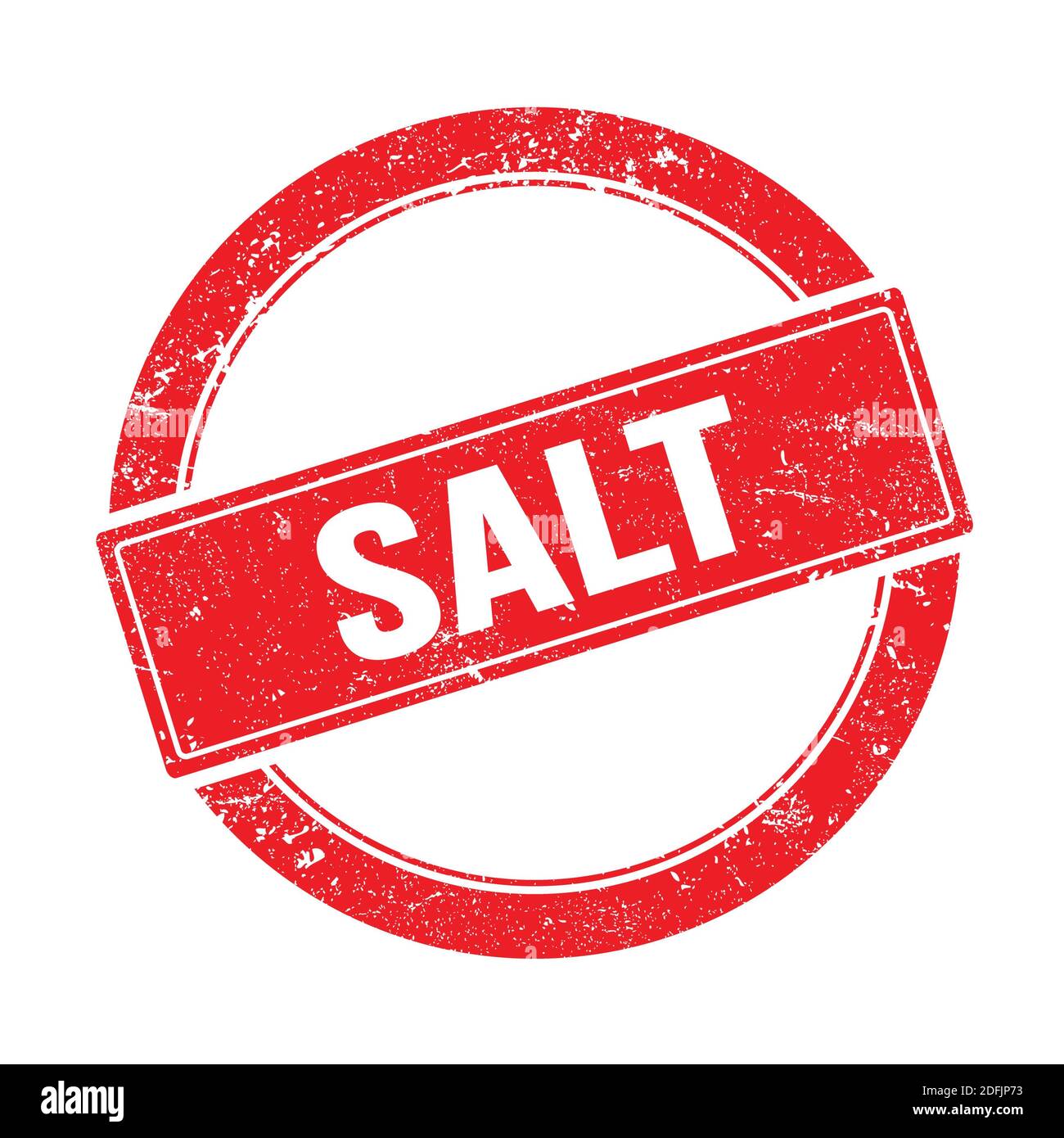 SALT text on red grungy round vintage stamp Stock Photo - Alamy
