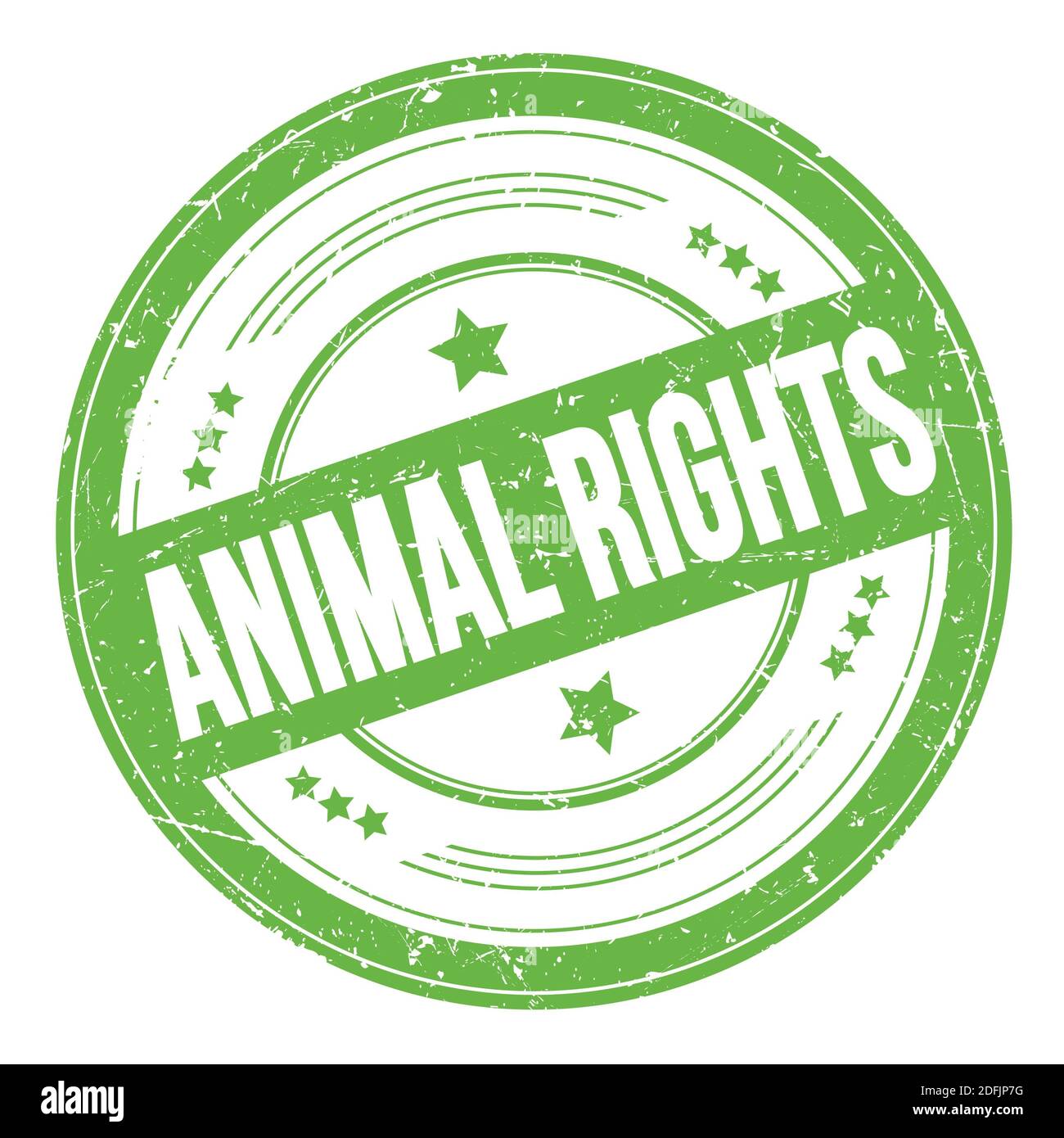 ANIMAL RIGHTS text on green round grungy texture stamp Stock Photo - Alamy
