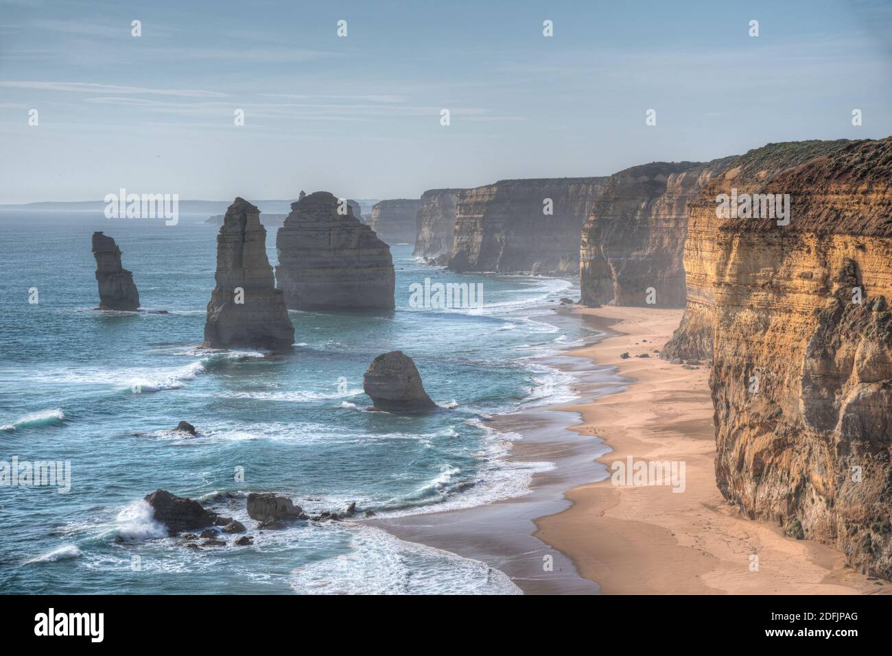 Twelve apostles rock pillars at Port Campbell national park viewed ...