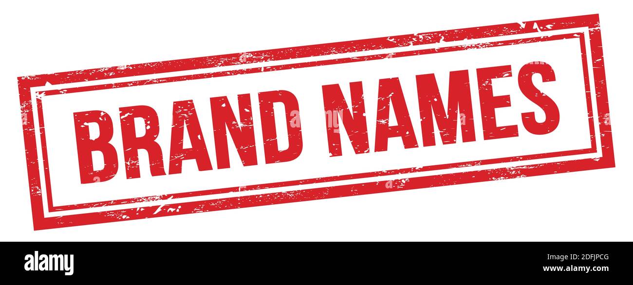 Brand names text hi-res stock photography and images - Alamy