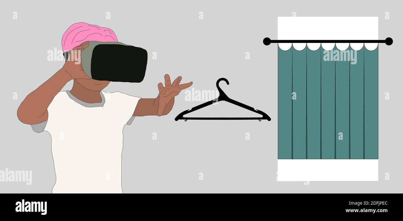 shopping, fitting room, hanger flat icon Stock Photo - Alamy