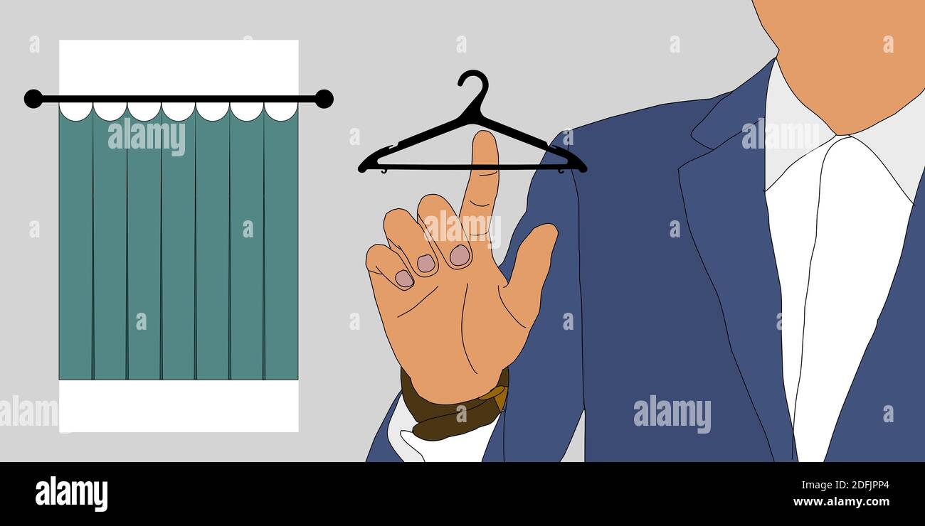 shopping, fitting room, hanger flat icon Stock Photo - Alamy