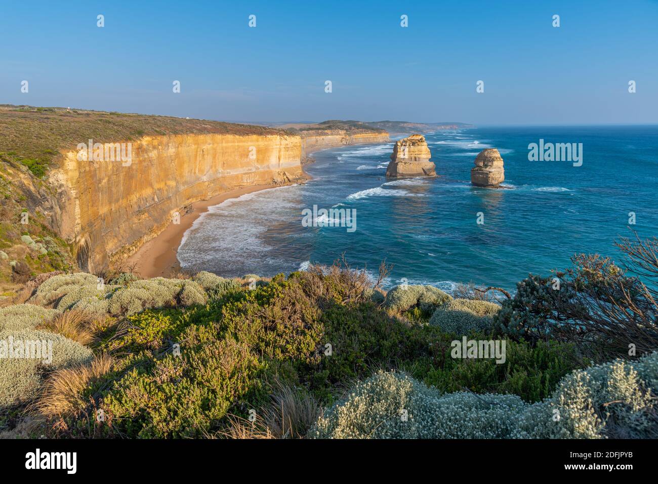 Twelve apostles rock pillars at Port Campbell national park viewed ...