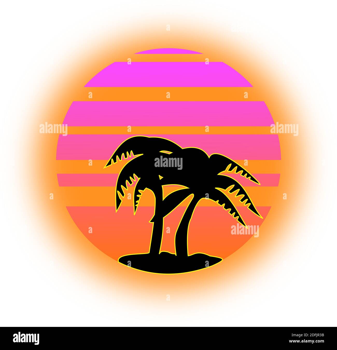 Synthwave sunset hi-res stock photography and images - Alamy