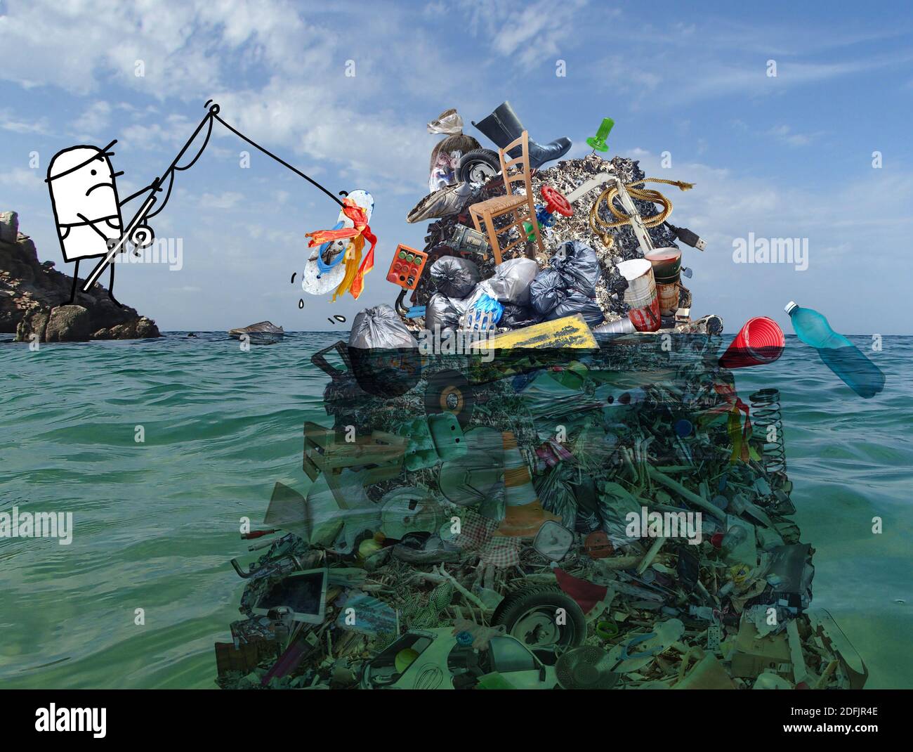 Garbage boy cartoon illustration hi-res stock photography and images ...