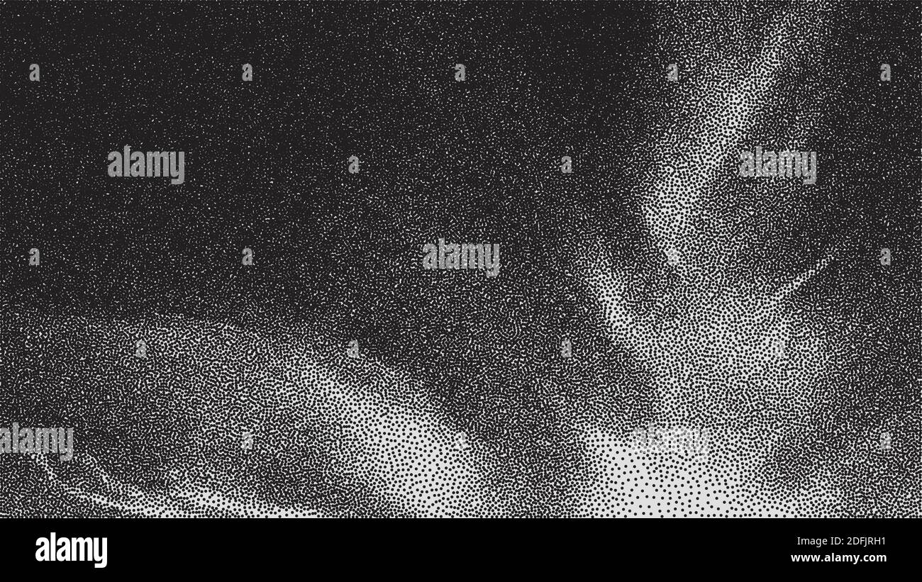 Gradient pixelated texture fade. Halftone screen dot vector. Screen ...