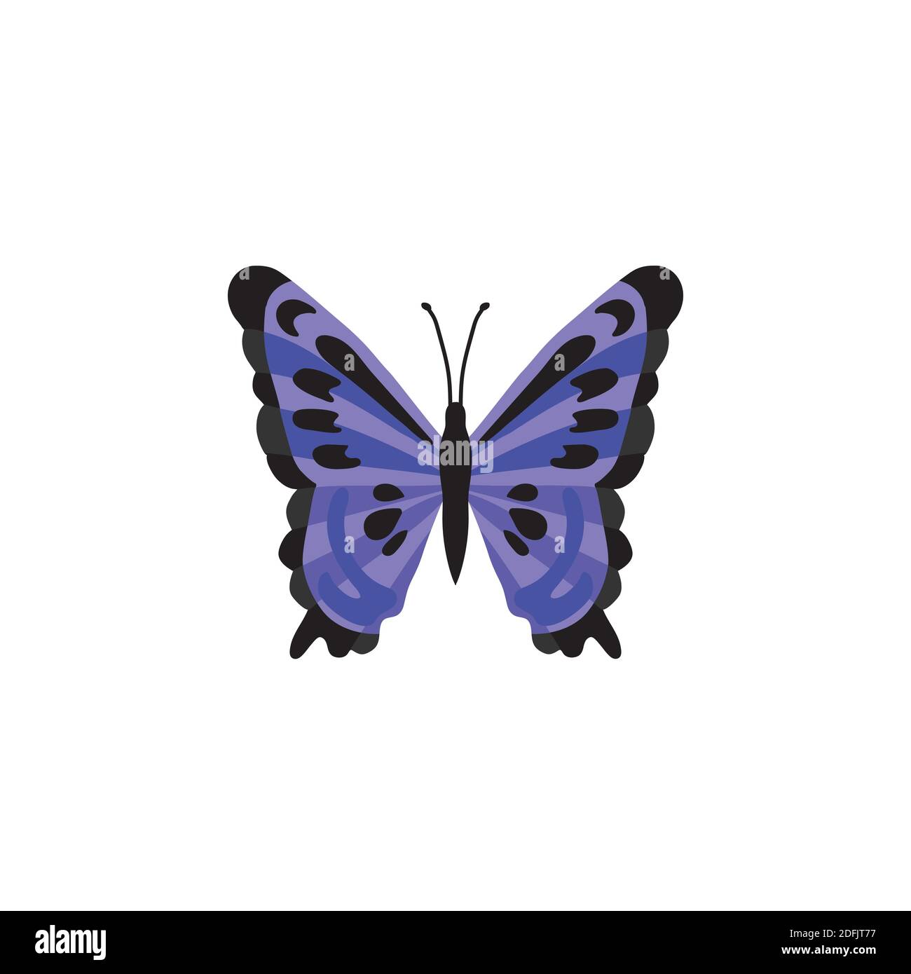 butterfly icon - Colorful Butterfly logo isolated, Beautiful Butterfly ...