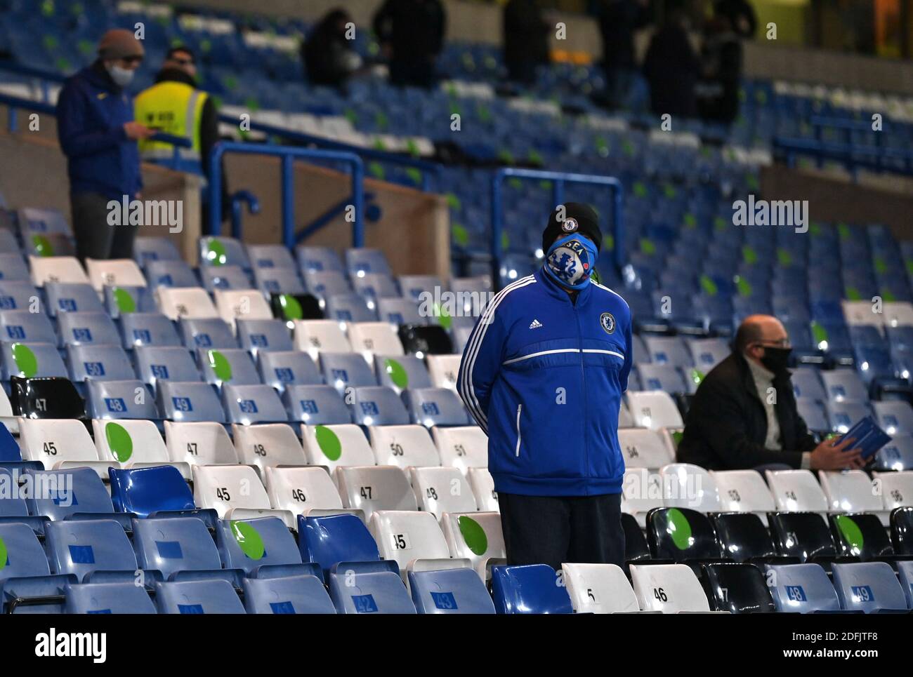 Chelsea fans in the stands prior to the Premier League match at ...