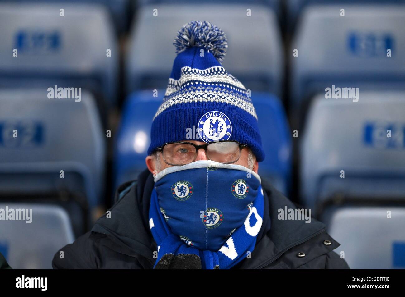 Chelsea fans in the stands prior to the Premier League match at ...