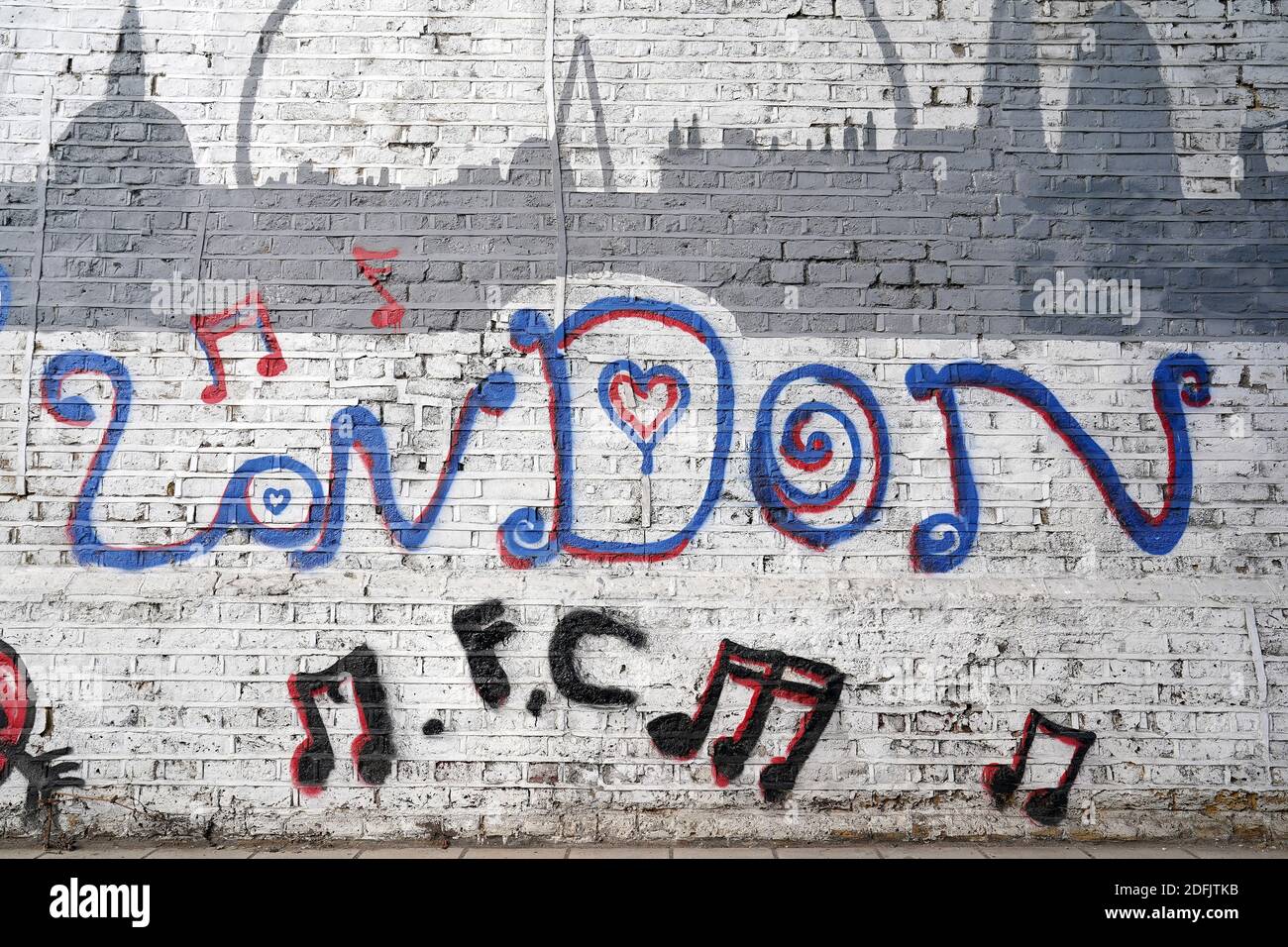 Millwall themed graffiti near the ground before the Sky Bet ...