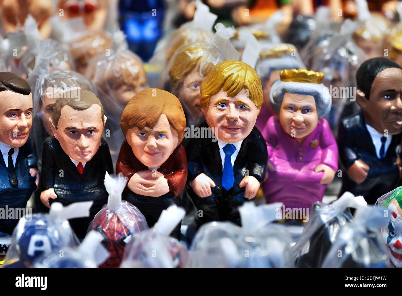 Caganers (crapper's), Sagrada Familia Christmas market, Barcelona ...