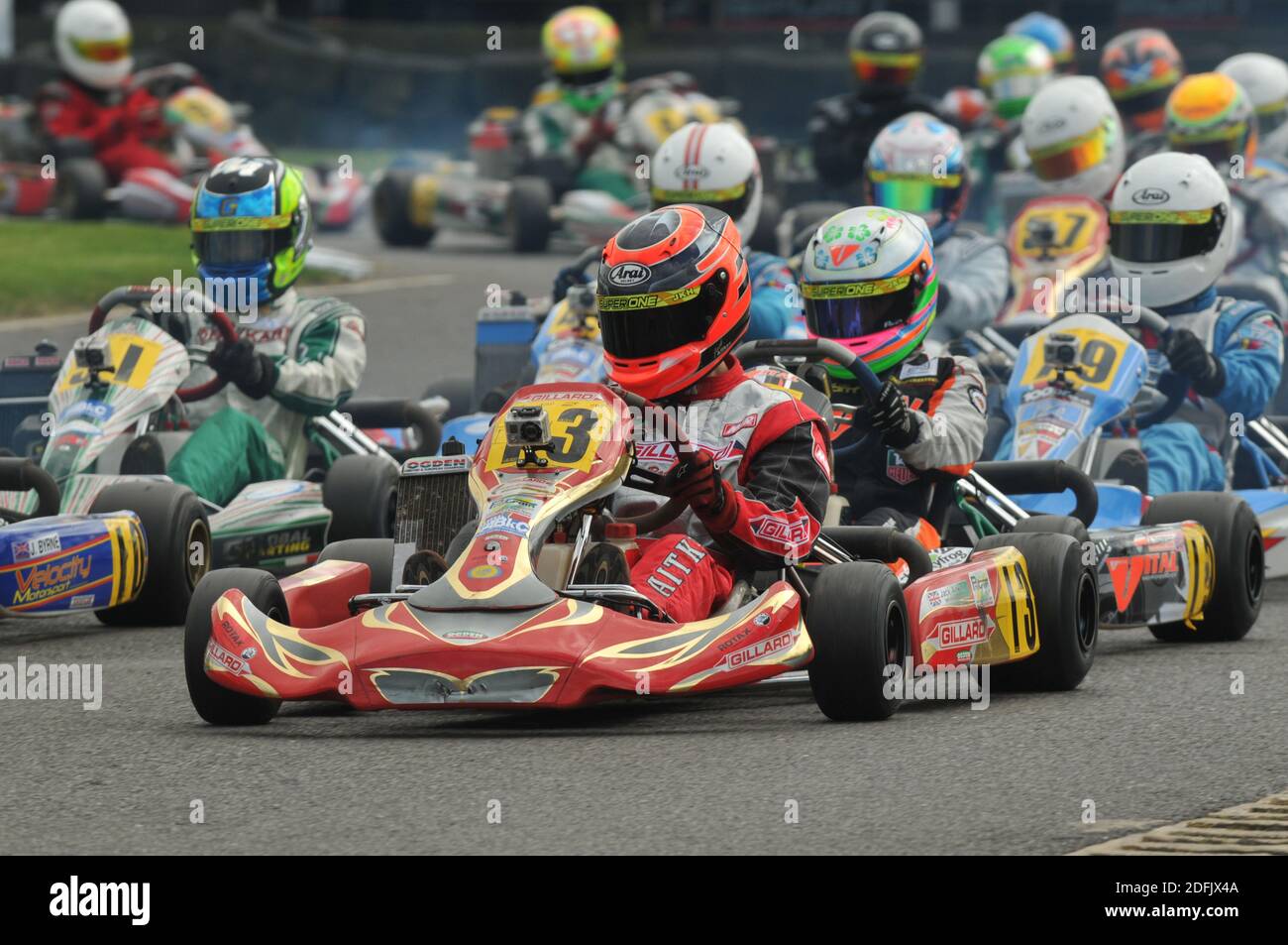 British Korean racing driver Jack Aitken early in his Karting career ...