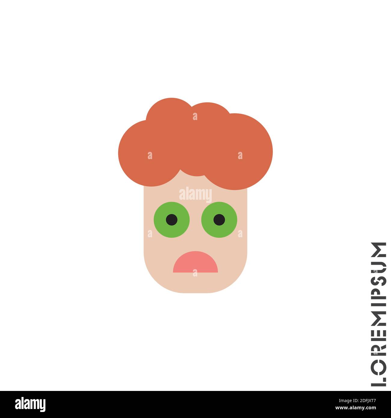 Frowning with open mouth emoji color vector boy, man icon. frowning ...