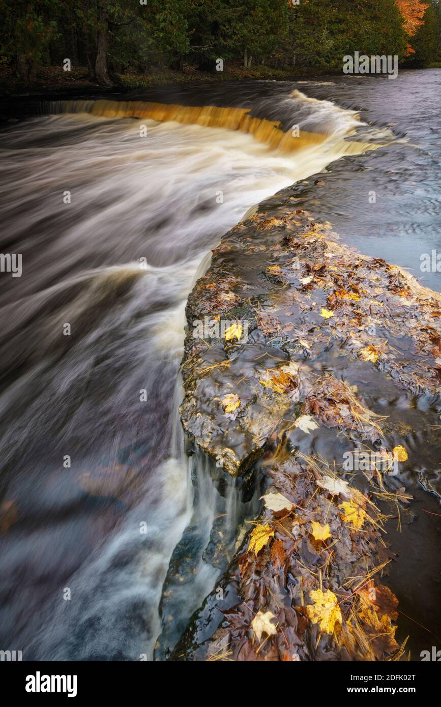 Whitefish Falls near Trenary, Michigan Stock Photo - Alamy