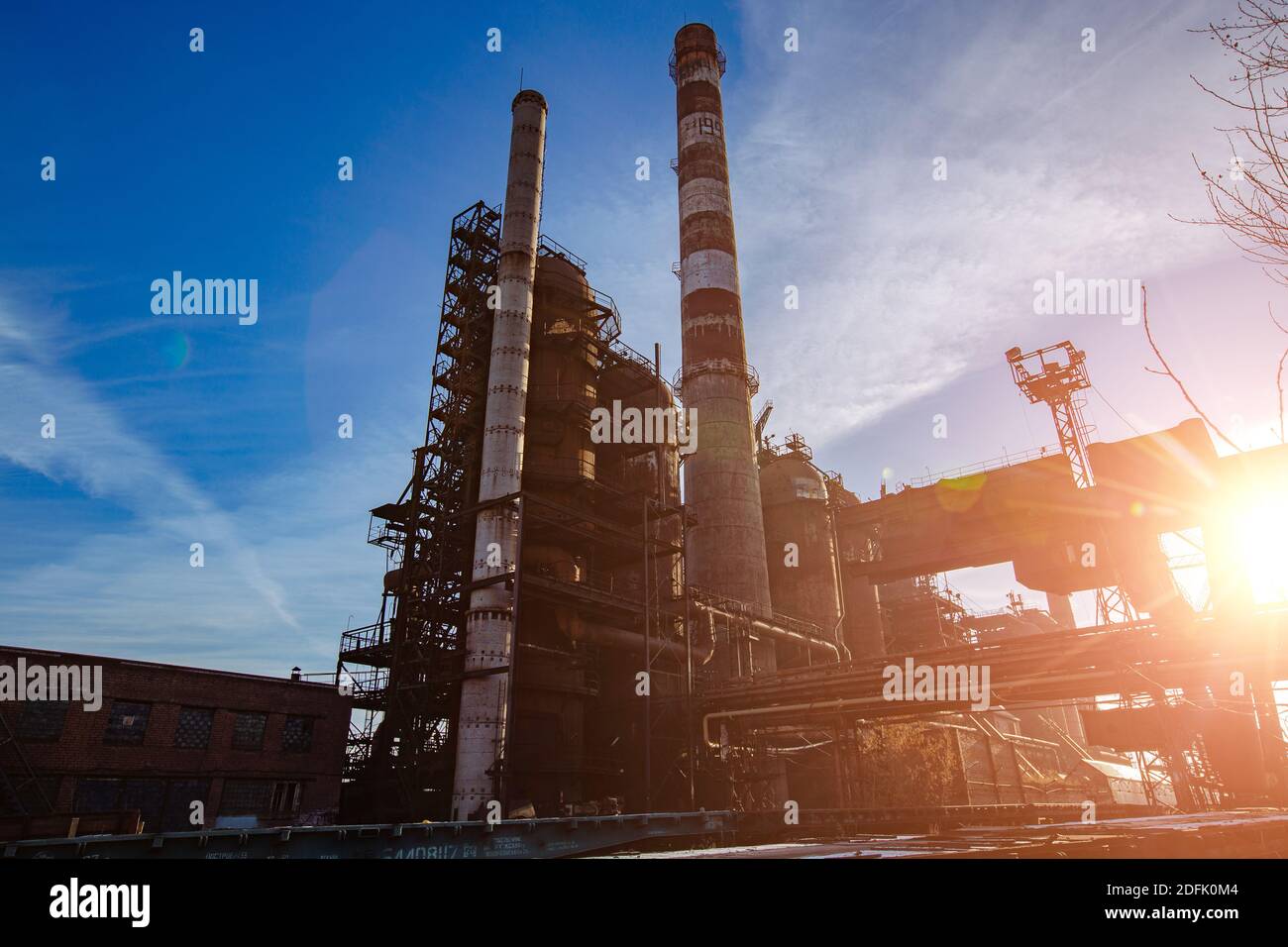 Blast furnace equipment of the metallurgical plant Stock Photo - Alamy