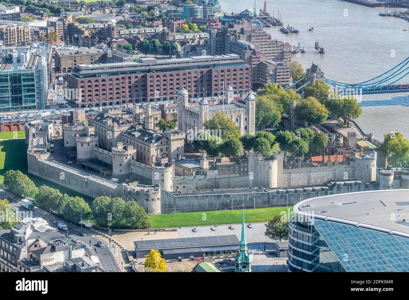 Aerial view of the Tower Of London Stock Photo - Alamy