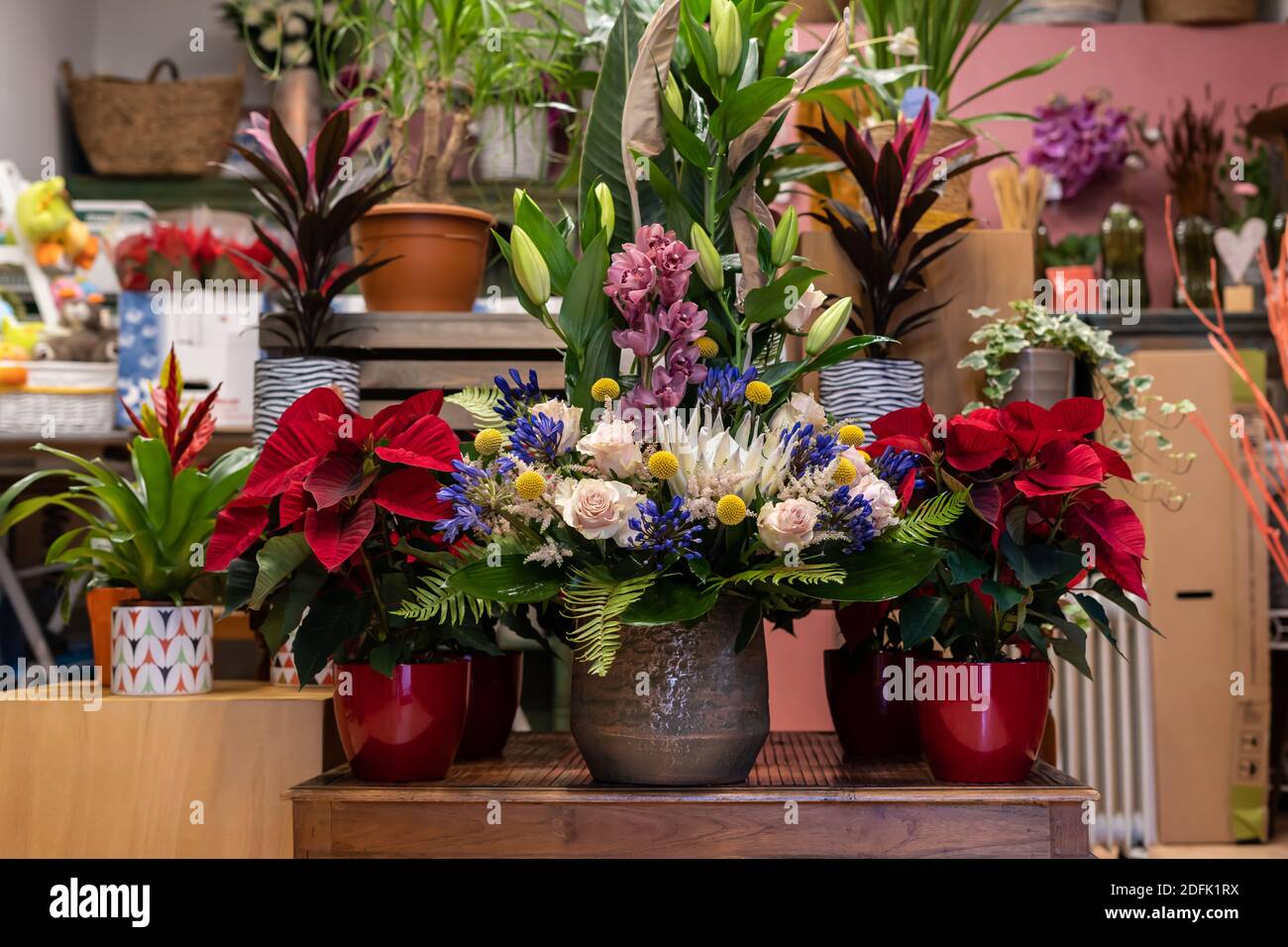 inside the florist's shop Stock Photo - Alamy