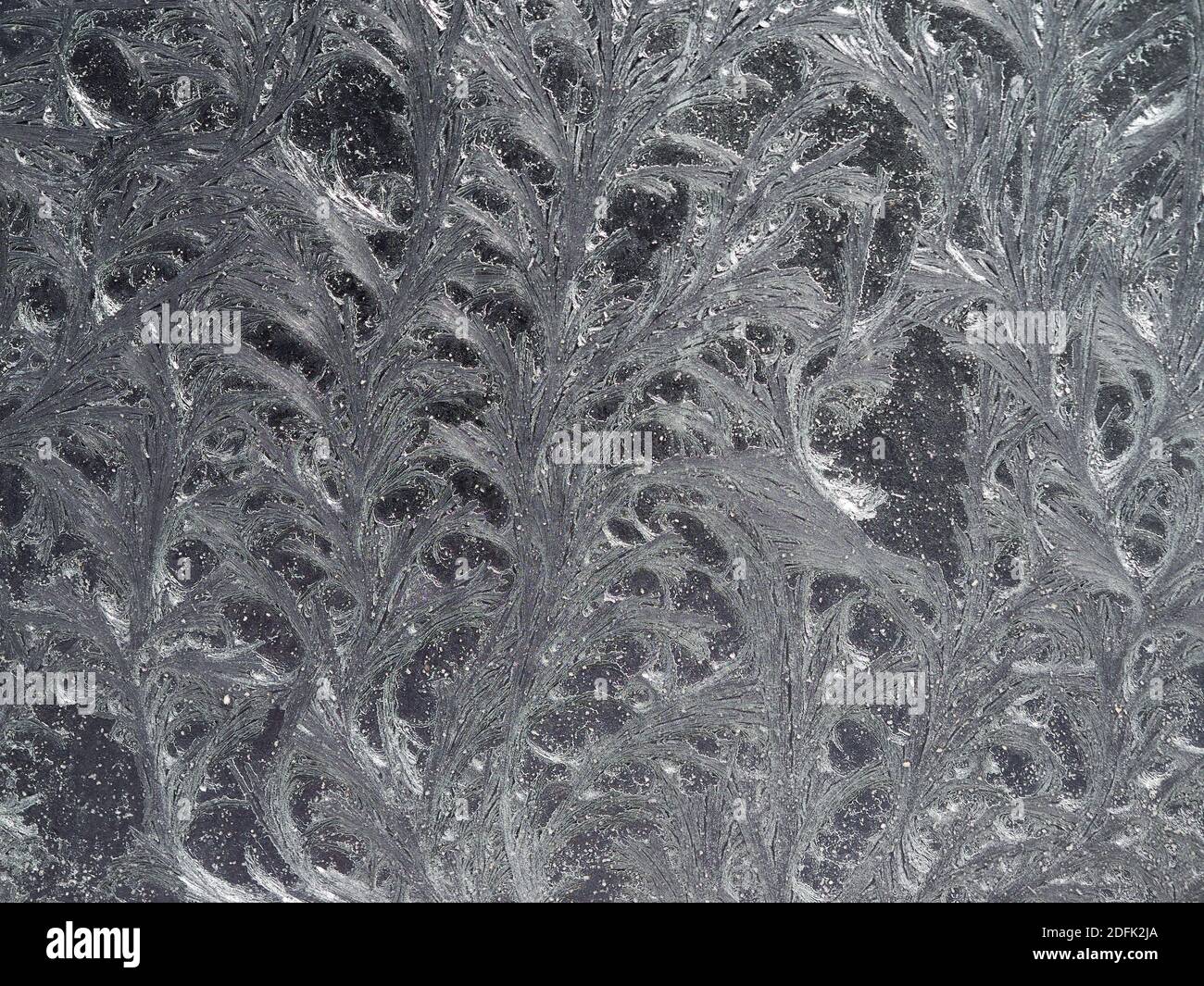 Beautiful frosty patterns on the window Stock Photo - Alamy