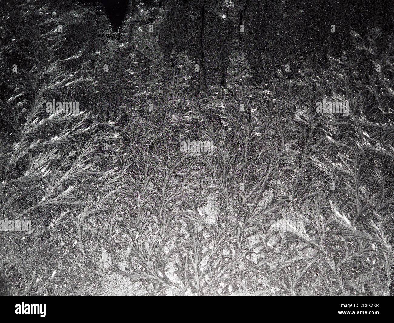 Beautiful frosty patterns on the window Stock Photo - Alamy