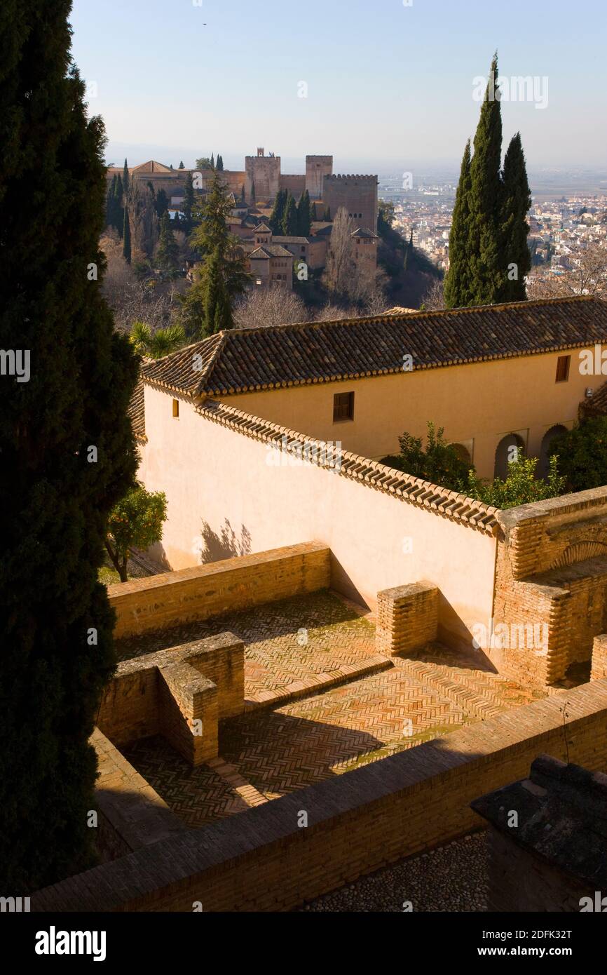 Alhambra, UNESCO World Heritage Site. Granada City. Andalusia, Southern ...