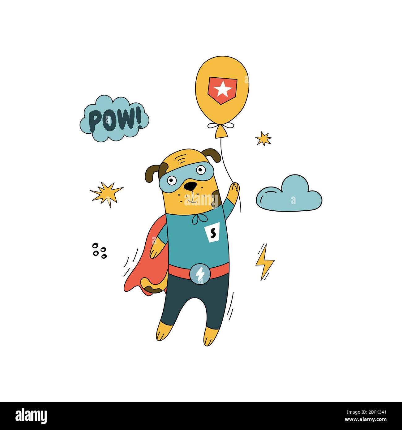 Animated Flying Superhero Dog