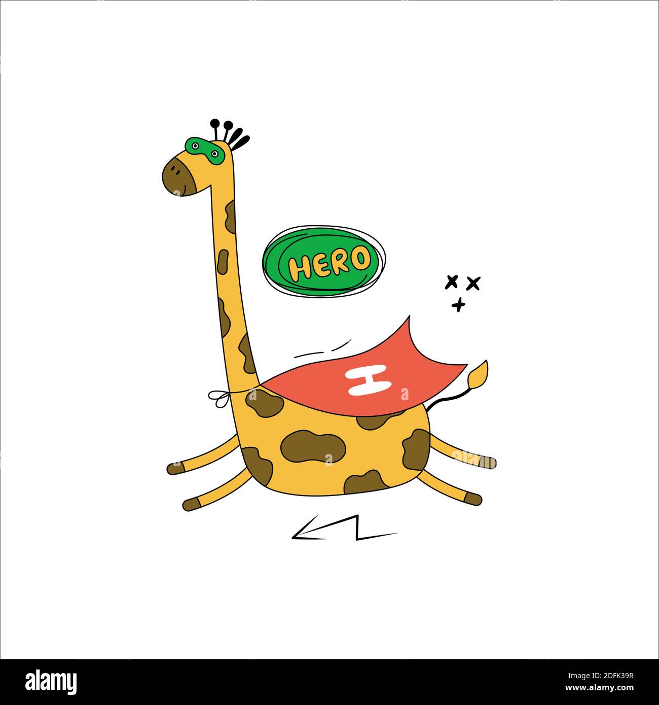 Cartoon giraffe hand drawn hi-res stock photography and images - Alamy
