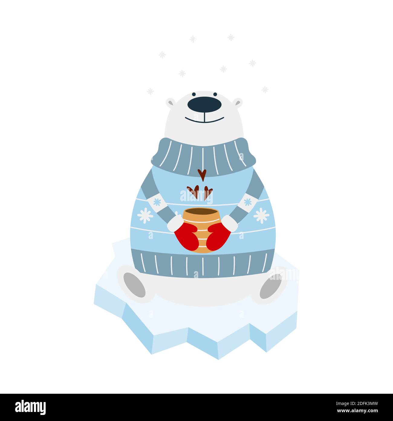 Holds a cup Stock Vector Images - Alamy