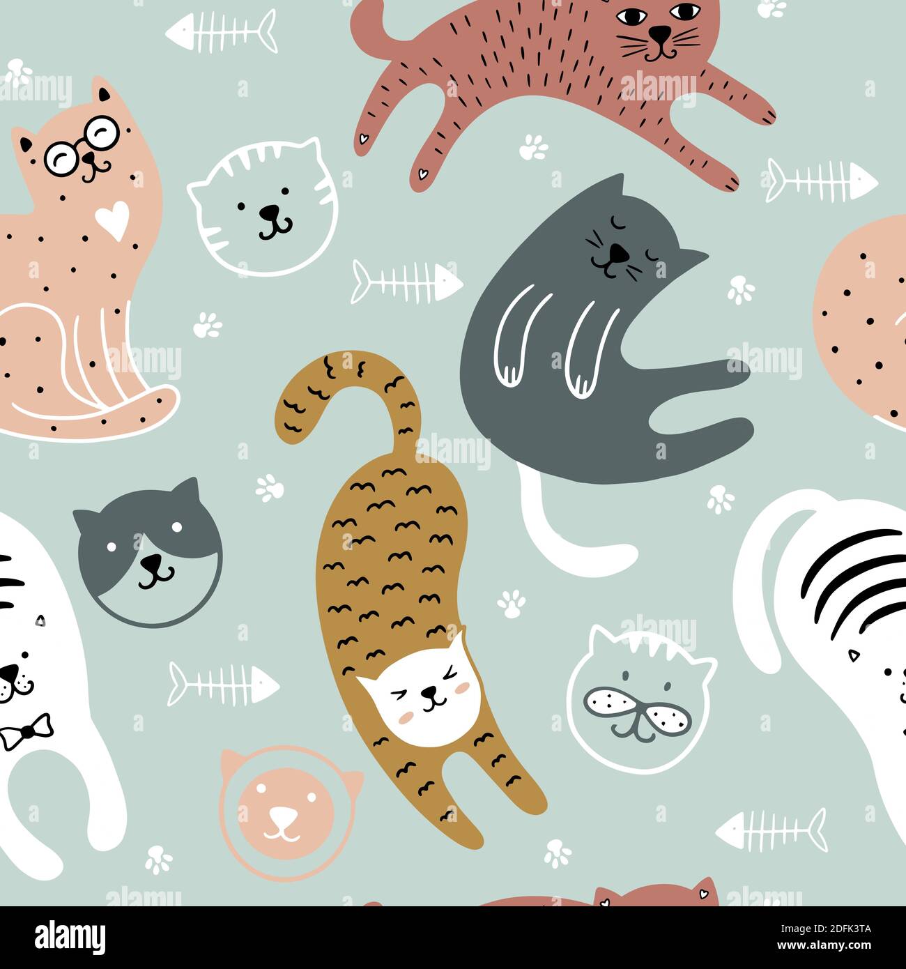 Cat Pattern Desktop Wallpaper