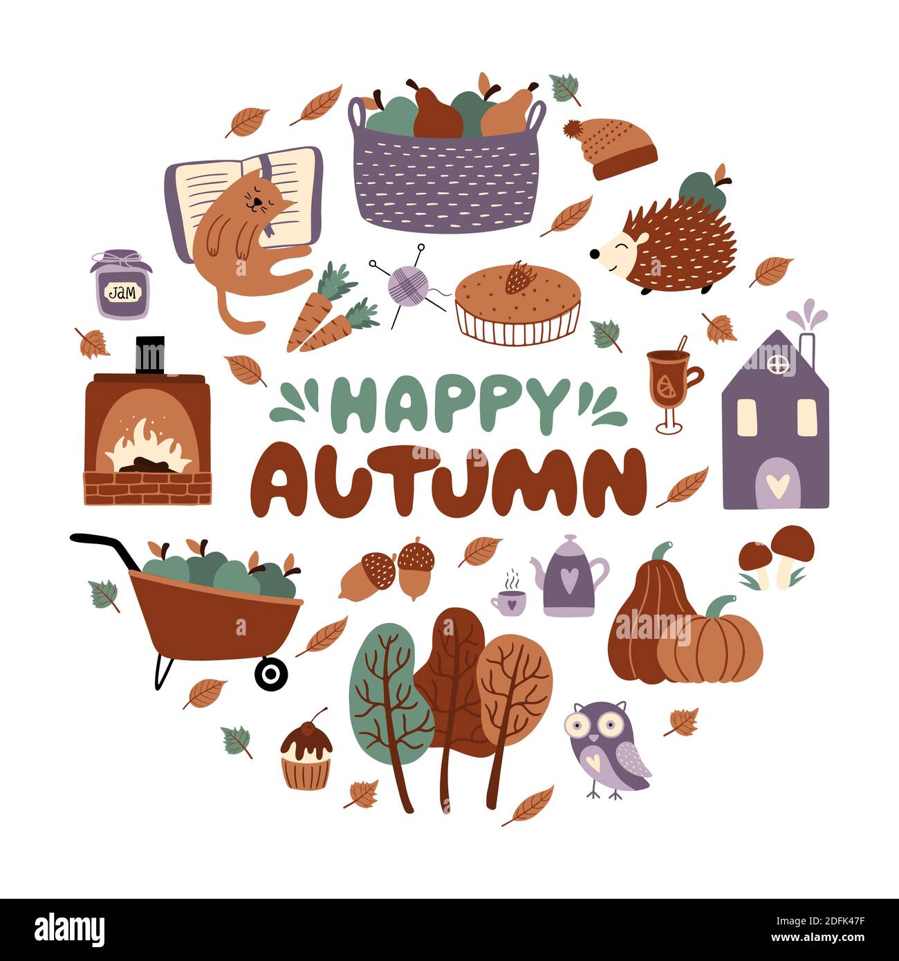 Acorns trees Stock Vector Images - Alamy
