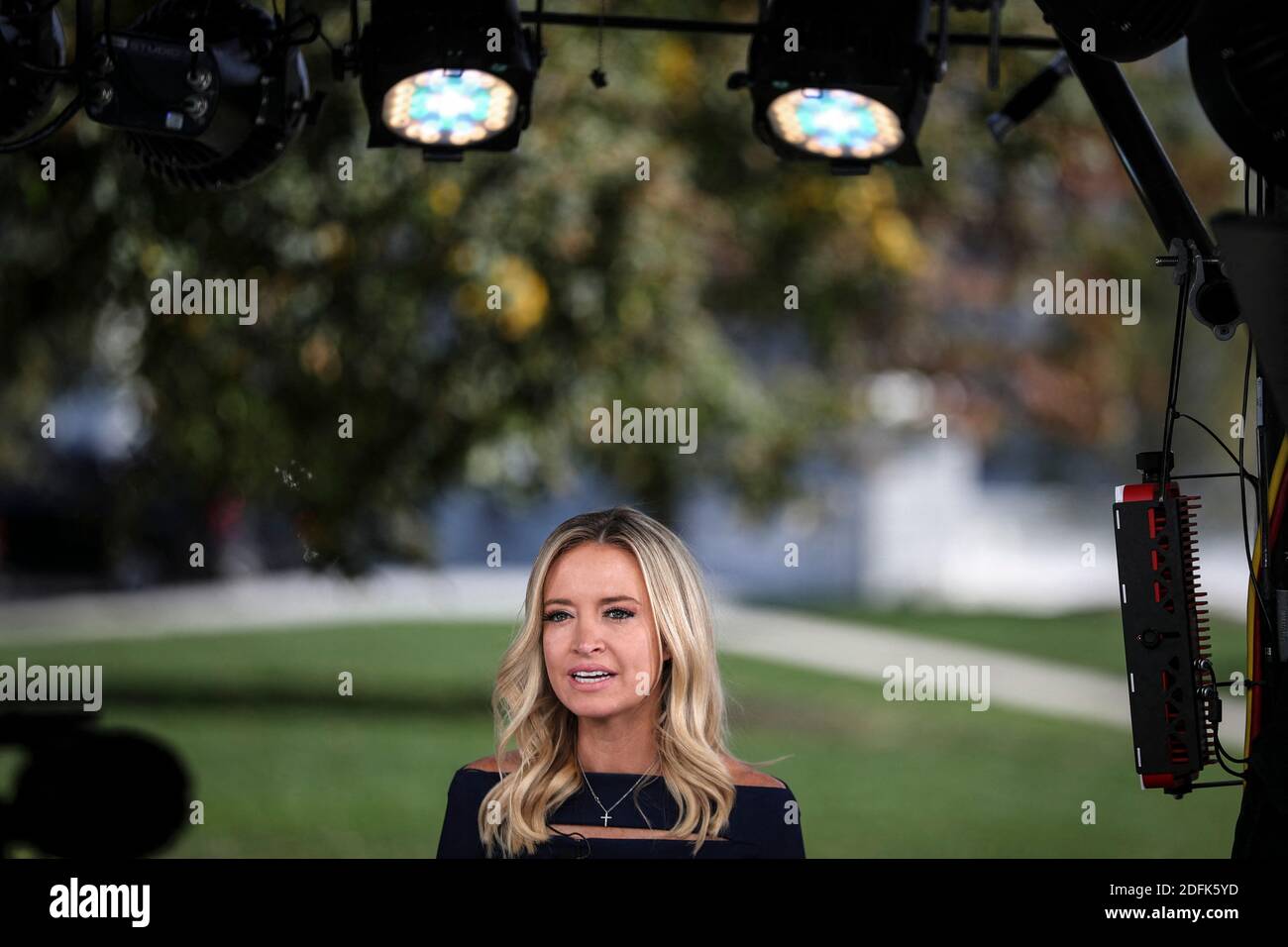 White House press secretary Kayleigh McEnany speaks during a TV ...