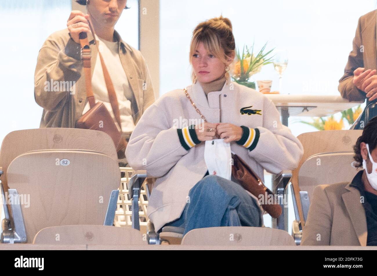 Influencer Constance Arnoult attends the French Open at Roland Garros ...