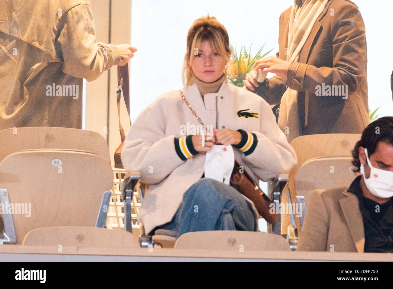 Influencer Constance Arnoult attends the French Open at Roland Garros ...