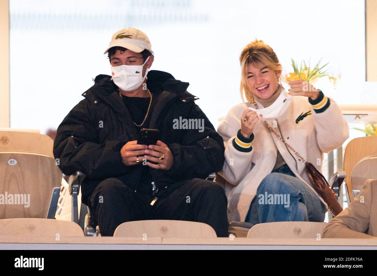 Influencer Constance Arnoult attends the French Open at Roland Garros ...